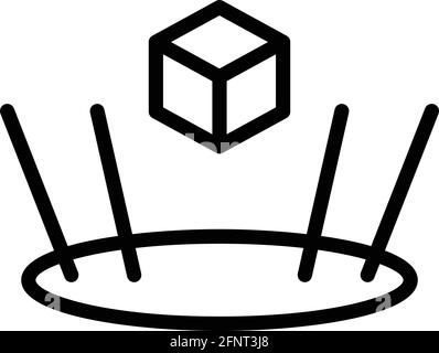 Virtual oculus angle icon. Outline Virtual oculus angle vector icon for ...