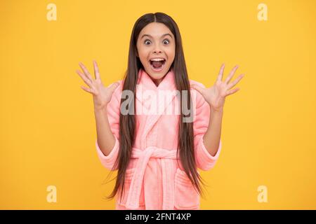 teen girl feeling relaxed and surprised. childhood happiness. good ...