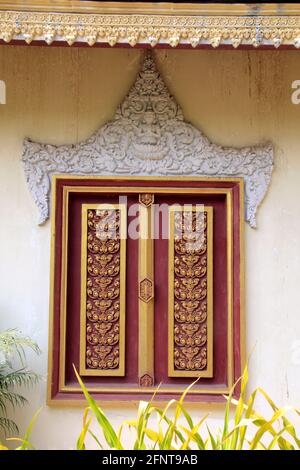 Decorative window at Royal Palace complex in Phnom Penh Cambodia Stock ...