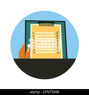 Checklist, complete tasks, to-do list. Premium quality. Modern flat ...