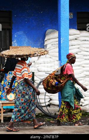 Vibrant Congolese markets in Goma, North Kivu province, D.R.C Stock ...