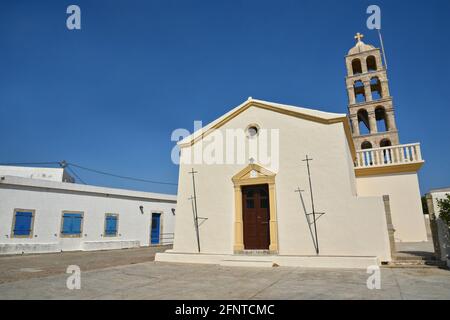 Panoramic view of Aghios Spyridon a Greek Orthodox church in ...