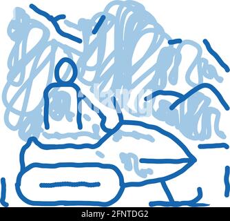Snowmobile doodle icon hand drawn illustration Stock Vector Image & Art ...
