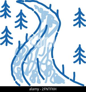 Snowmobile doodle icon hand drawn illustration Stock Vector Image & Art ...