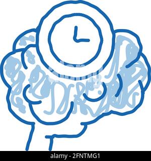 brain reaction time icon vector outline illustration Stock Vector Image ...