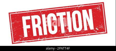 FRICTION red grungy rectangle stamp sign Stock Photo - Alamy