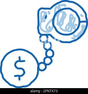 jail or freedom for money bail icon vector outline illustration Stock ...