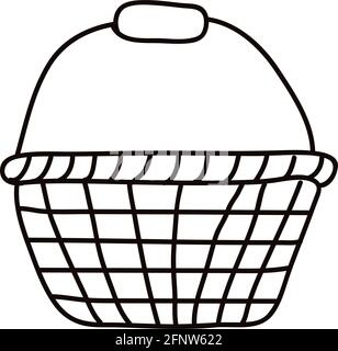 basket straw hand draw style icon Stock Vector Image & Art - Alamy