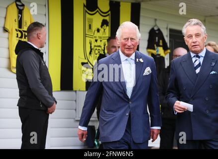 The Prince of Wales with Lord Caledon (right) and Lady Caledon as he ...