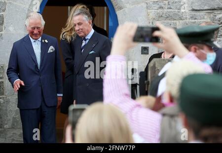 The Prince of Wales with Lord Caledon (right) and Lady Caledon as he ...