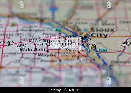Map of Dakota Stock Photo - Alamy