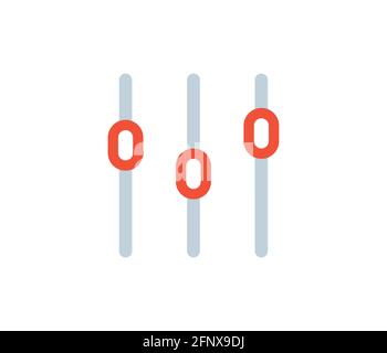 Sound mixer vector icon. Slider sound channel console control mixer ...