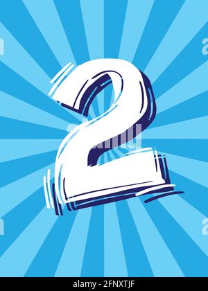 Number inside a blue radial pattern. great for backgrounds or ...