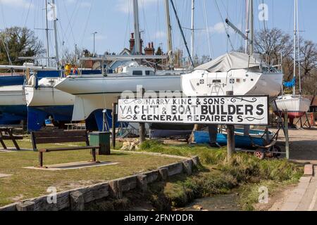 Boatyard Pin Mill, Chelmondiston, Suffolk, England Stock Photo - Alamy