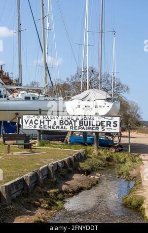 Boatyard Pin Mill, Chelmondiston, Suffolk, England Stock Photo - Alamy
