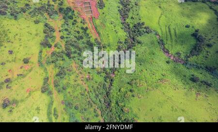 Aerial shot of a lake, Satara, Maharashtra, India Stock Photo - Alamy