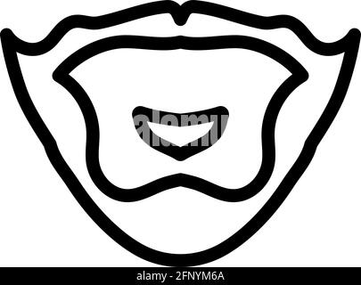 Goatee Icon. Editable Bold Outline With Color Fill Design. Vector ...