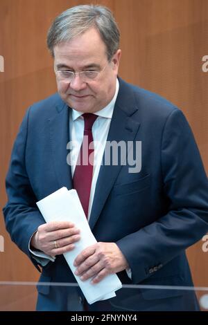 Duesseldorf, Germany. 20th May, 2021. Armin Laschet (CDU), Minister ...
