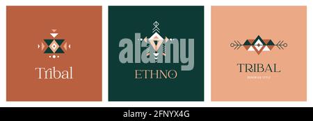 Mexican gods symbols. Abstract aztec animal bird totem idols, ancient ...