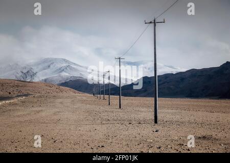 Road to Hanley village, Ladakh, Jammu and Kashmir, India Stock Photo ...