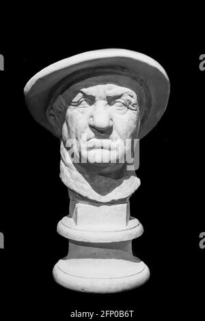 Bust of a man with a hat Stock Photo - Alamy