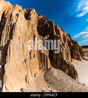 The Eroded Escarpment of The Canyon Caves, Cathedral Gorge State Park ...