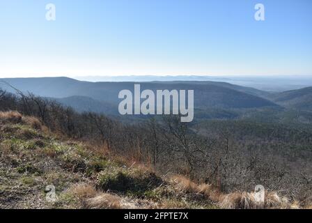 Talimena Scenic byway from Mena Arkansas to Talihina Oklahoma Stock ...