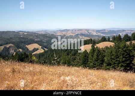 Mount Tamalpais rises along the coast of Marin County, Northern ...