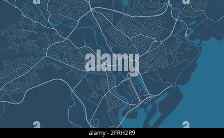 Cardiff map. Detailed map of Cardiff city administrative area ...