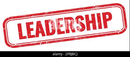 LEADERSHIP text on red grungy rectangle stamp sign Stock Photo - Alamy