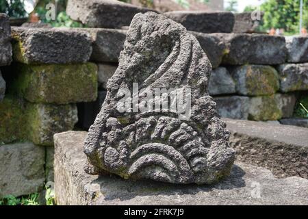 Ruins of the ancient temple in Kediri, East java, Indonesia Stock Photo ...