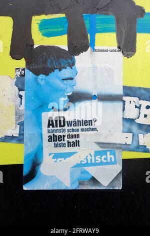 Sticker against the AfD, Berlin, Germany Stock Photo - Alamy
