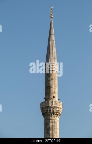 Outer view of Minaret of a mosque. Travel to Turkey concept Stock Photo ...