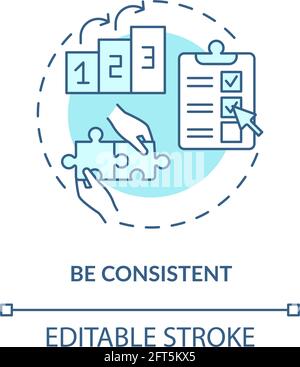 Consistency turquoise concept icon Stock Vector Image & Art - Alamy