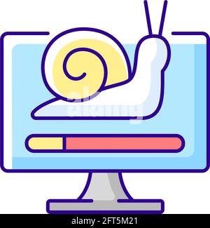Computer malfunction RGB color icon Stock Vector Image & Art - Alamy