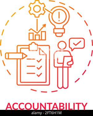 Thin line gradient icon accountability in AI concept Stock Vector Image & Art - Alamy