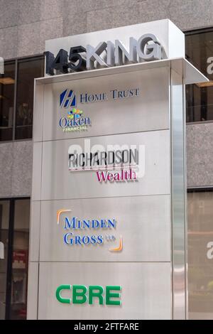 King Street with businesses in downtown Stoney Creek, Hamilton, Ontario ...