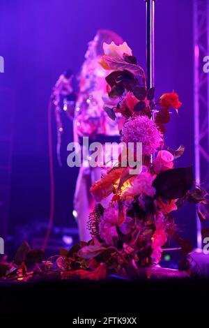 Singer Linnea Henriksson during a concert at Bråvalla festival ...