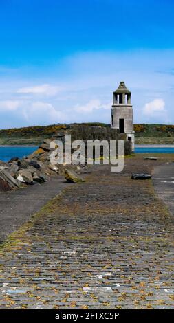 The Old Lighthouse at Port Logan, Galloway, South West Scotland Stock ...