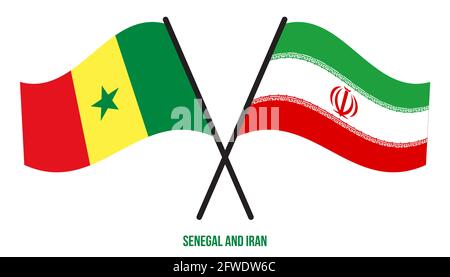 Waving flag of Senegal and Iran Stock Photo - Alamy