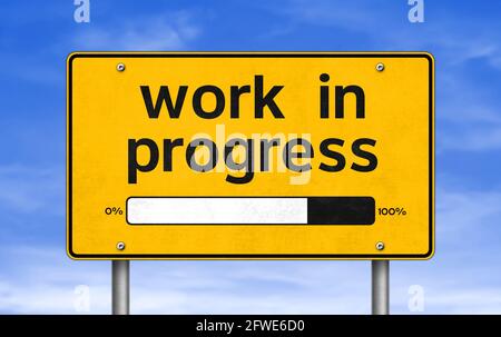 Maintenance work in progress sign board Stock Photo - Alamy