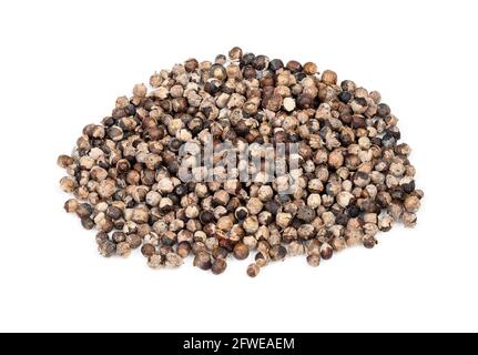 handful of monk's pepper (Vitex) closeup on white background Stock ...