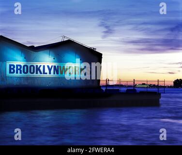 SIGN PORT BUILDING BROOKLYN HARBOR NEW YORK CITY USA Stock Photo - Alamy