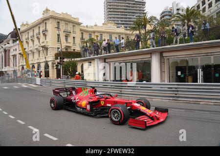 Monaco Ville, Monaco. 22nd May, 2021. Formula One team on the track in ...