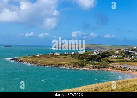 Trebetherick Point from Brae Hill by Daymer Bay, Wadebridge, Cornwall ...