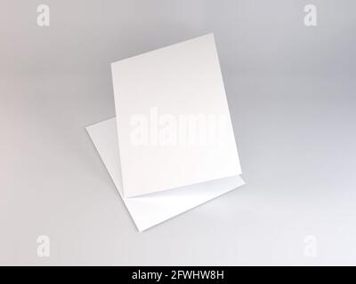 Realistic Letter Sized Curriculum Vitae Paper 3D Illustration Mockup ...