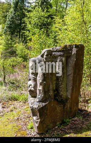 Union Colliery disaster 1902 memorial sculpture. Monument Mine, Forest ...