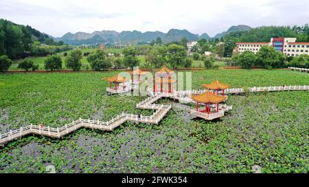 ANLONG, CHINA - MAY 23, 2021 - Aerial photo taken on May 23, 2021 shows ...