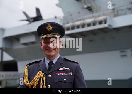 Air Chief Marshal Mike Wigston speaking during a service to mark the ...