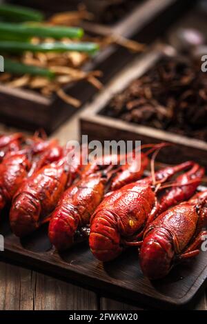 Chinese cuisine crawfish Stock Photo - Alamy